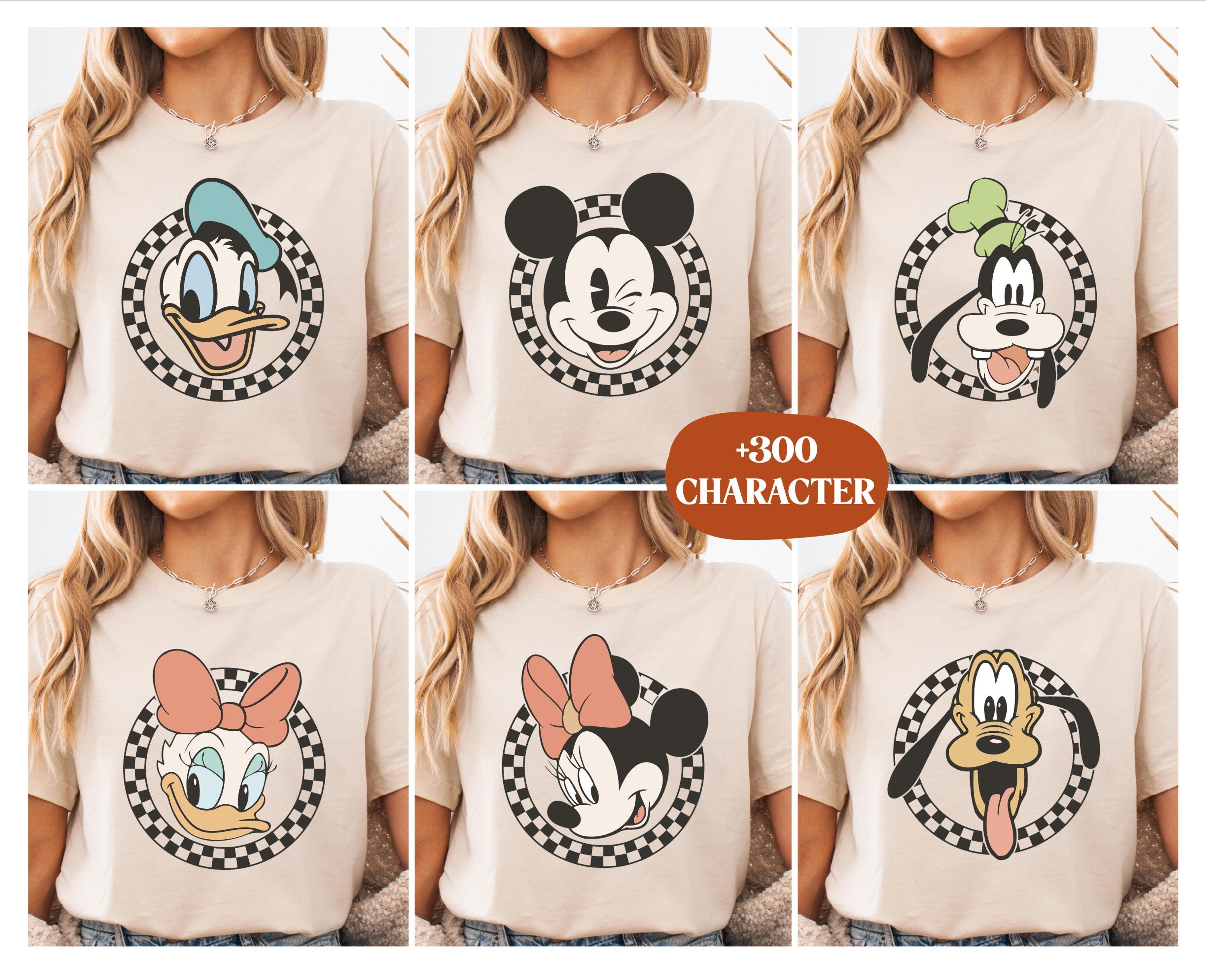 Disney Checkered Mickey and Friends Retro Shirt, Disney Family Trip ...