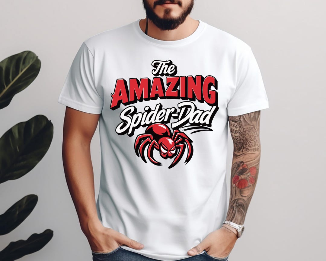The Amazing Spider-dad Shirt, Spiderman Papa Shirt, Marvel Birthday Dad ...