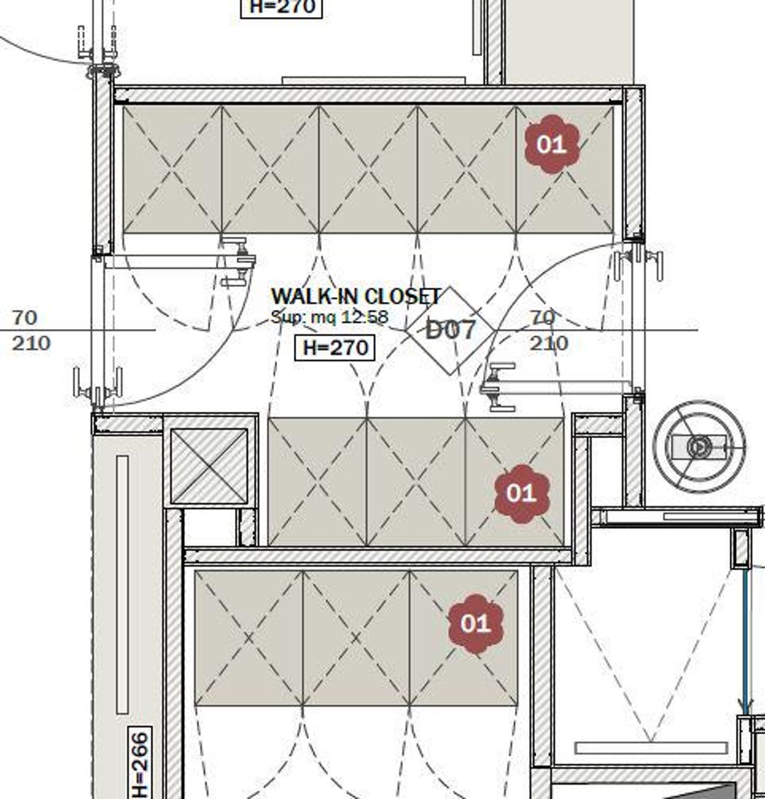 Autocad Dynamic Block Wardrobe Plan | Adjustable Width & Depth | 0-6 ...