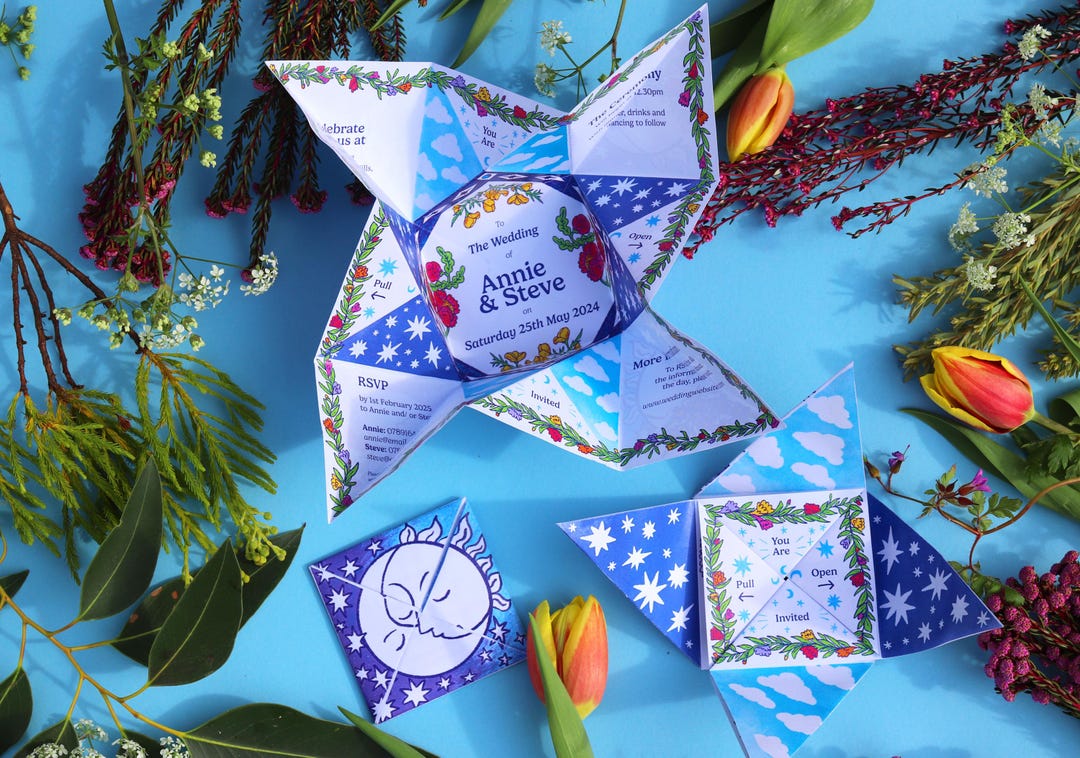 Midsummer Puzzle Purse Downloadable Invitations | Origami Invitations ...