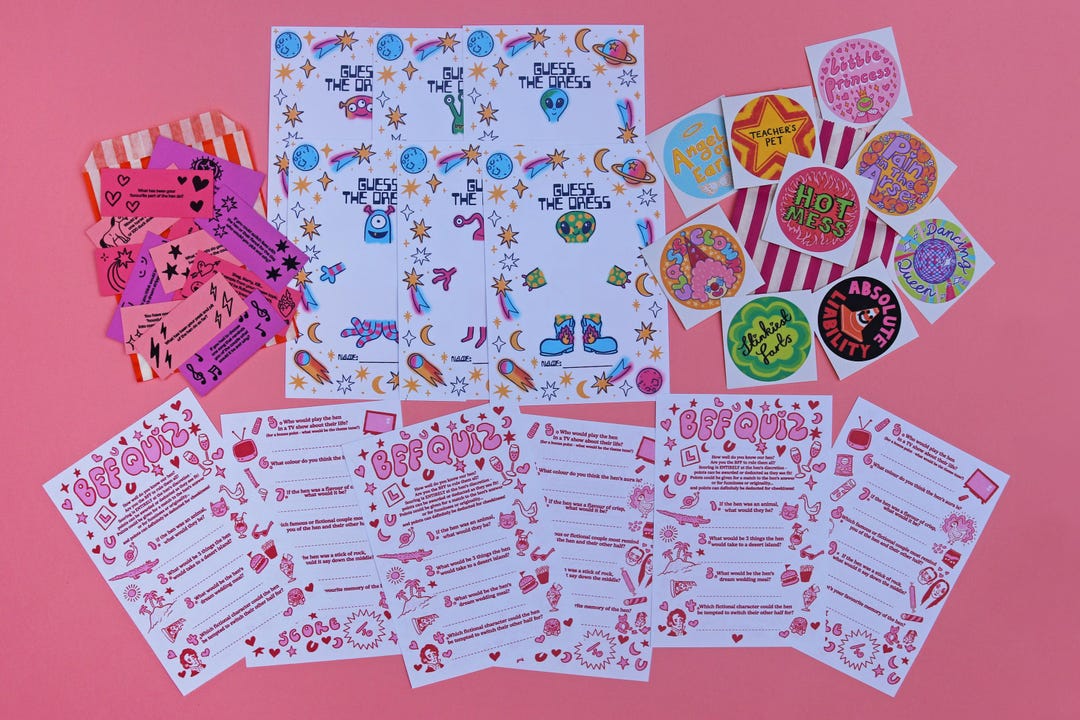 Hen Party Fun and Games Pack | Pack of 6 | Party Games | Fun Hen ...
