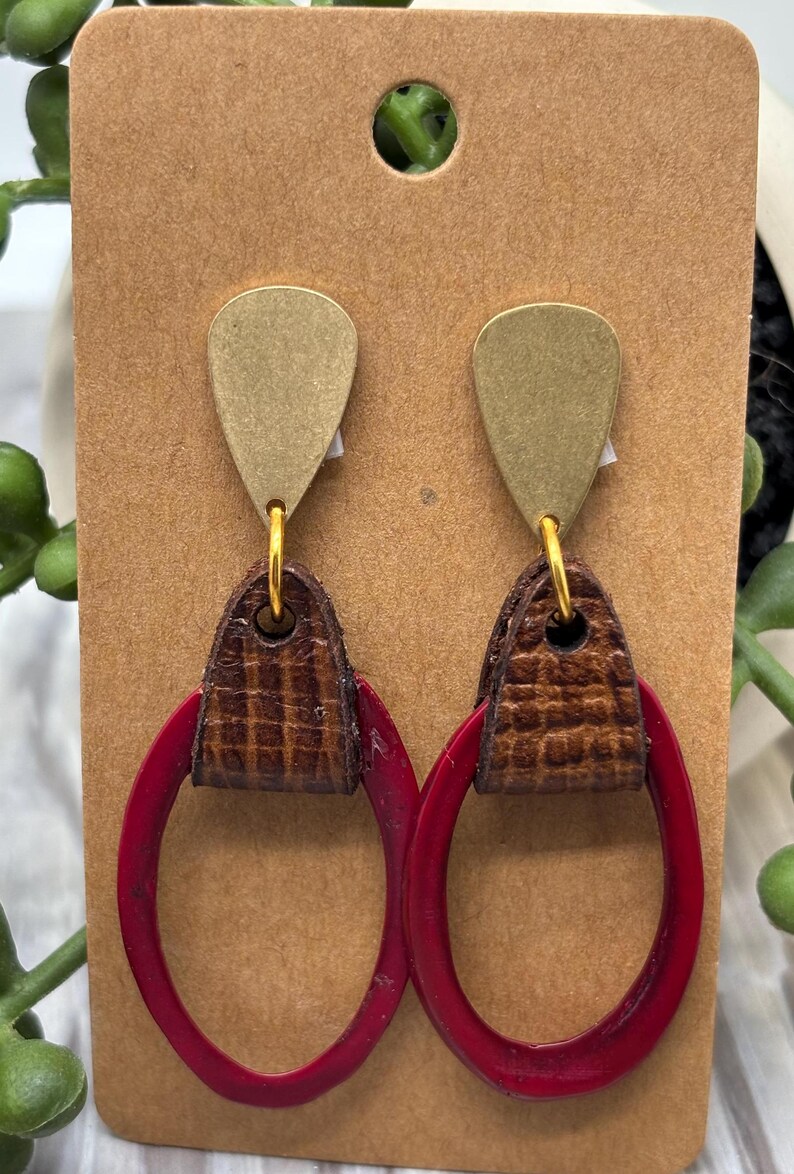 Boho Style Dangle Loop Earrings – Coconut & Tagua | Lightweight Eco ...