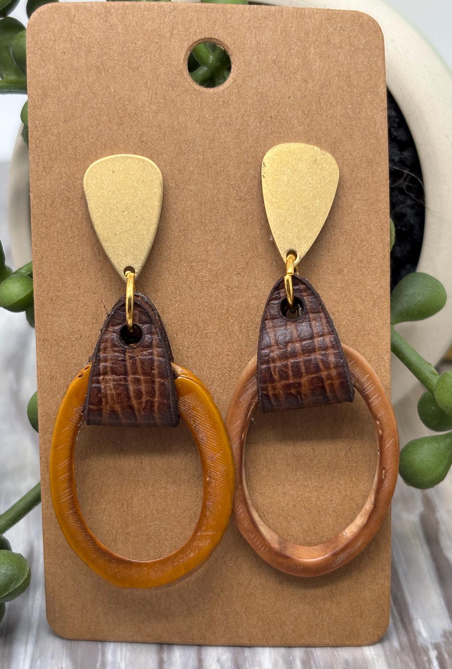 Boho Style Dangle Loop Earrings – Coconut & Tagua | Lightweight Eco ...