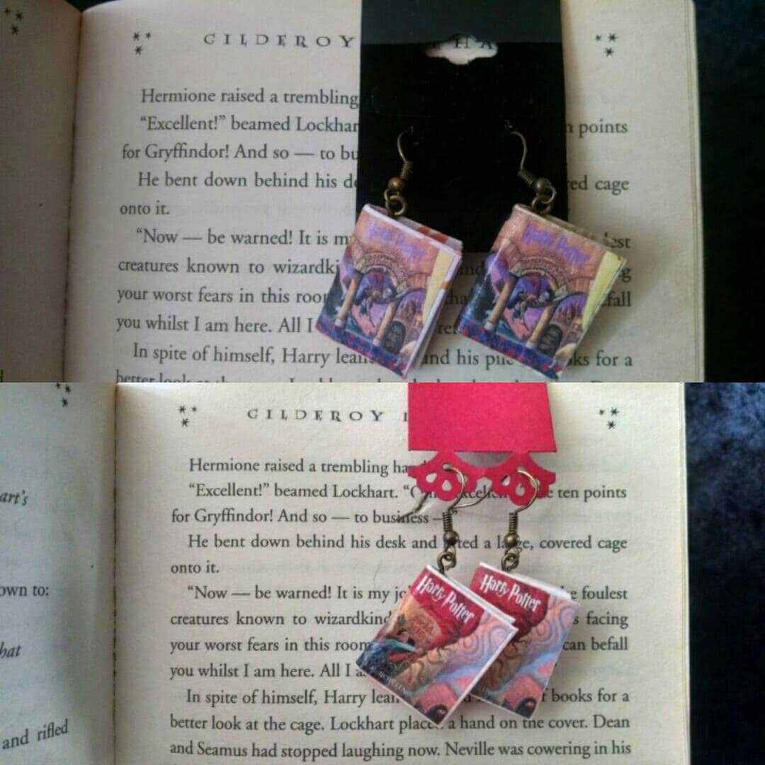 Book Earrings / Book Jewelry / Handmade Book Earrings / Book | Etsy