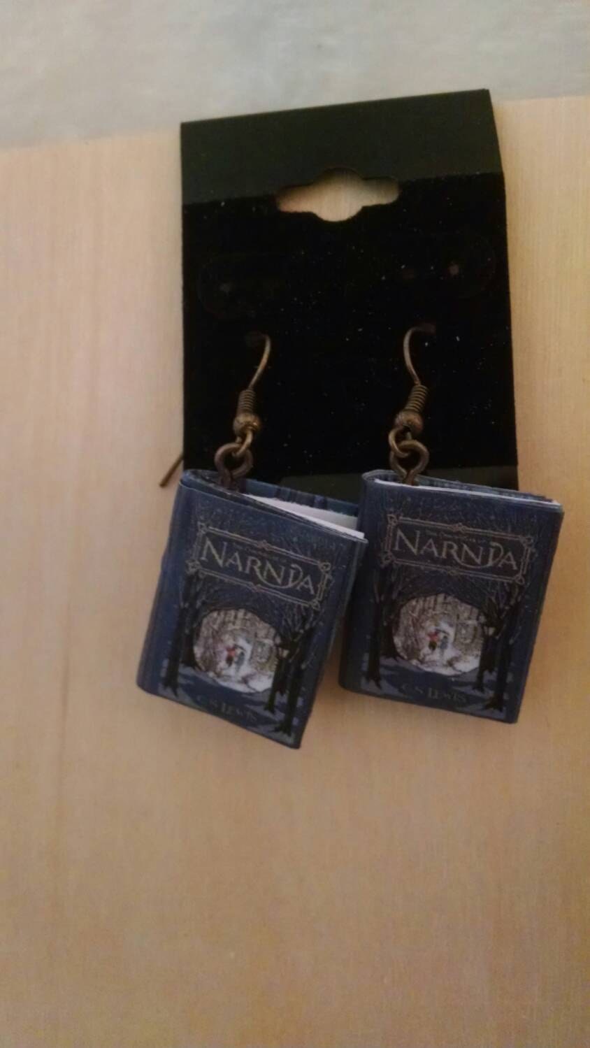 Chronicles of Narnia Earrings Book Jewelry Handmade Book | Etsy