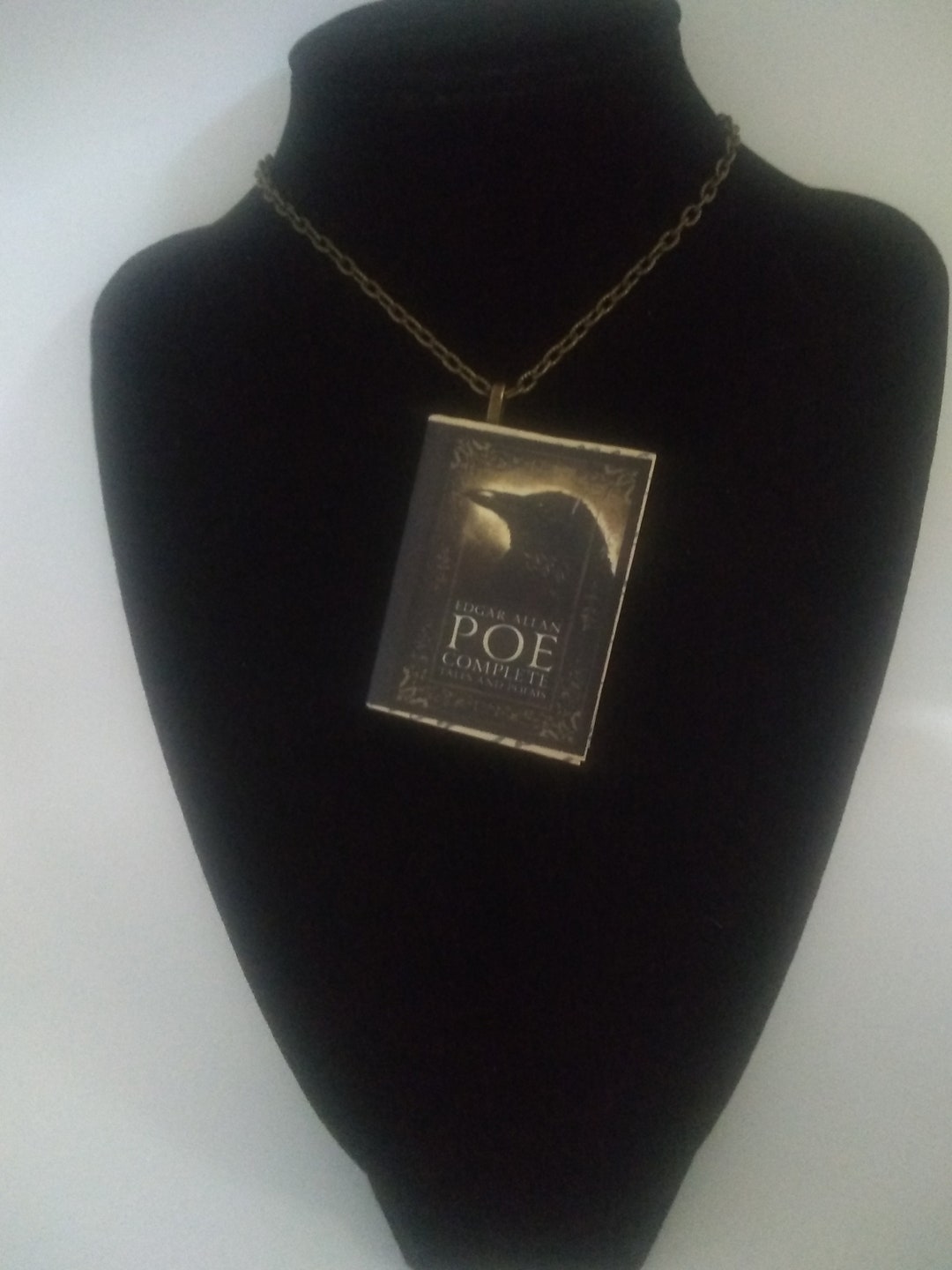 Book Pendant - Edgar Allan Poe Book Pendant - Literary Jewelry - the ...