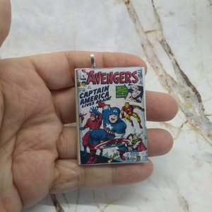 Avengers Comic Book Pendant Comic Book Pendant Comic Book Necklace ...