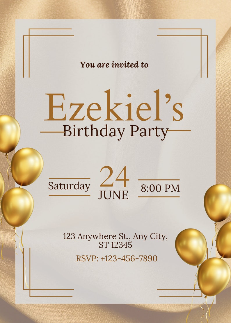 Happy Birthday Bash Invitation Card: Celebrate in Style With Our ...