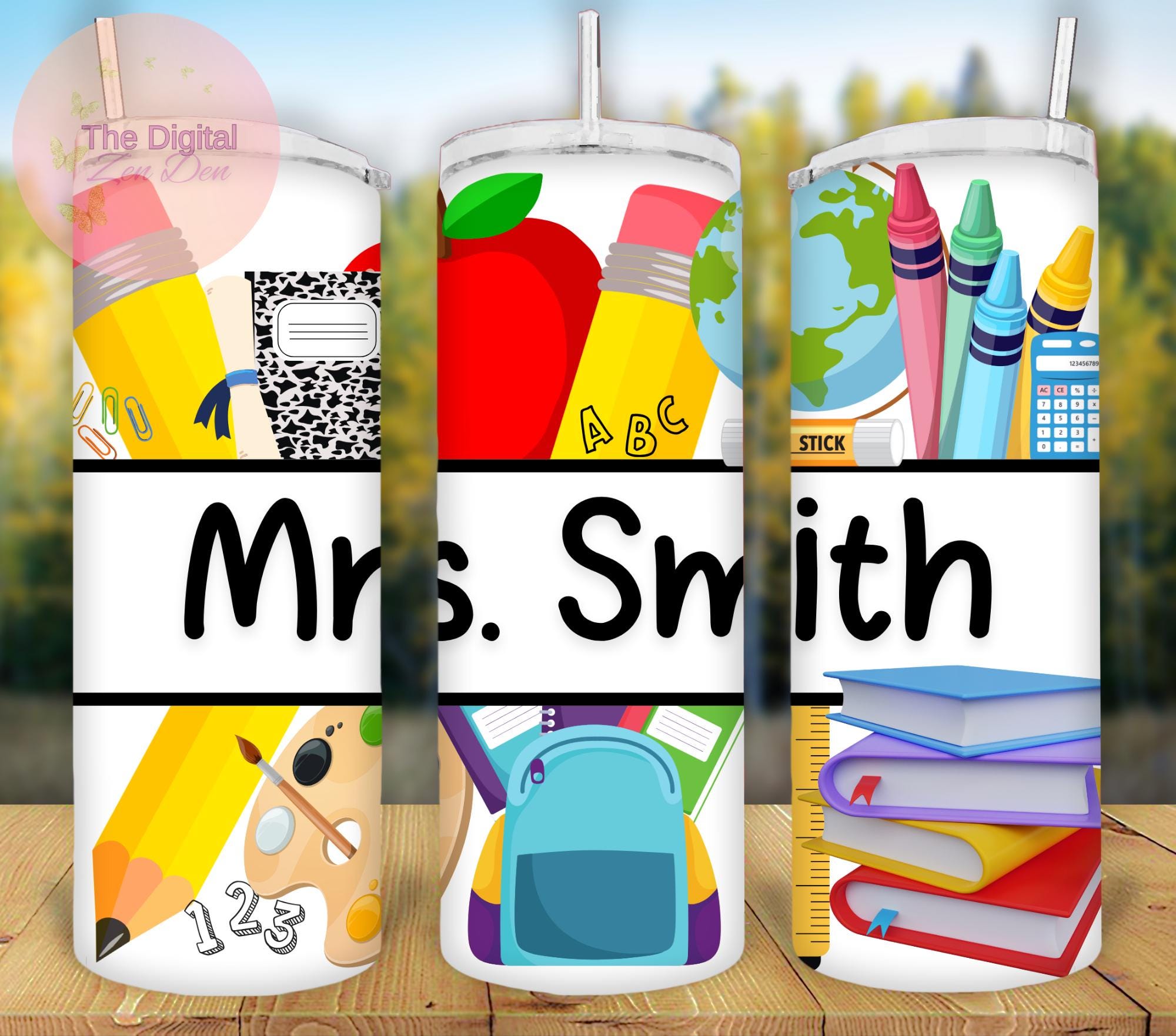 Editable Teacher Tumbler Wrap 20 Oz| Canva Pro| Teacher Tumbler Design ...