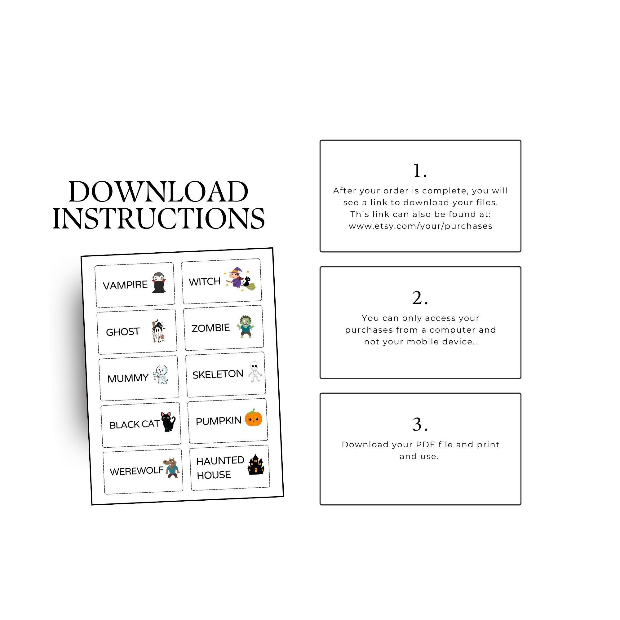 Halloween Charades Game for Kids | Instant Download PDF Format ...