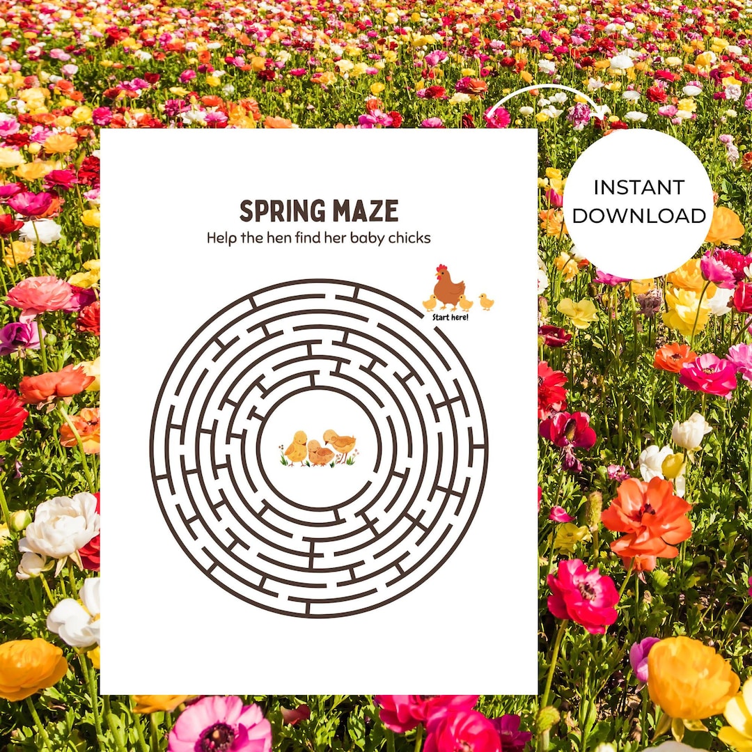 Printable Spring Mazes for Kids | 3 Fun & Engaging Activity Worksheets ...