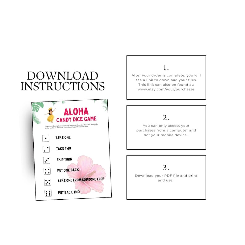 Aloha Candy Dice Game | Fun for Summer & Hawaiian Themed Parties ...