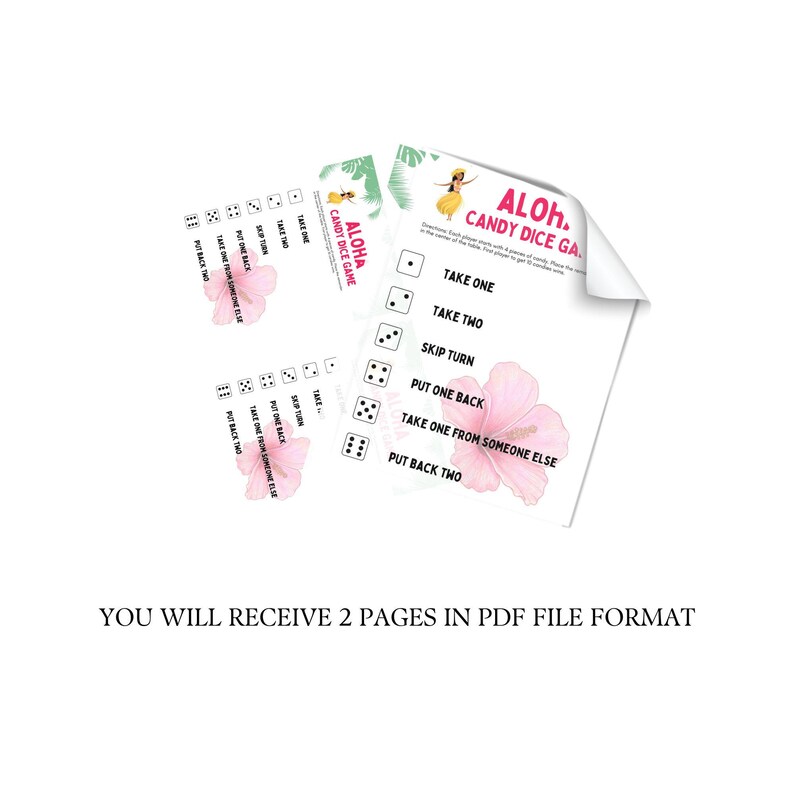 Aloha Candy Dice Game | Fun for Summer & Hawaiian Themed Parties ...