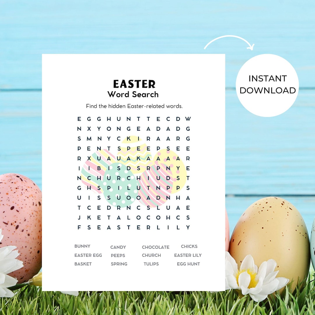 Fun Printable Easter Word Search Game | Easter Word Find Game for Kids ...