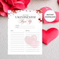 Valentines Day POTLUCK Sign-up Sheet - Valentine Class Party ...