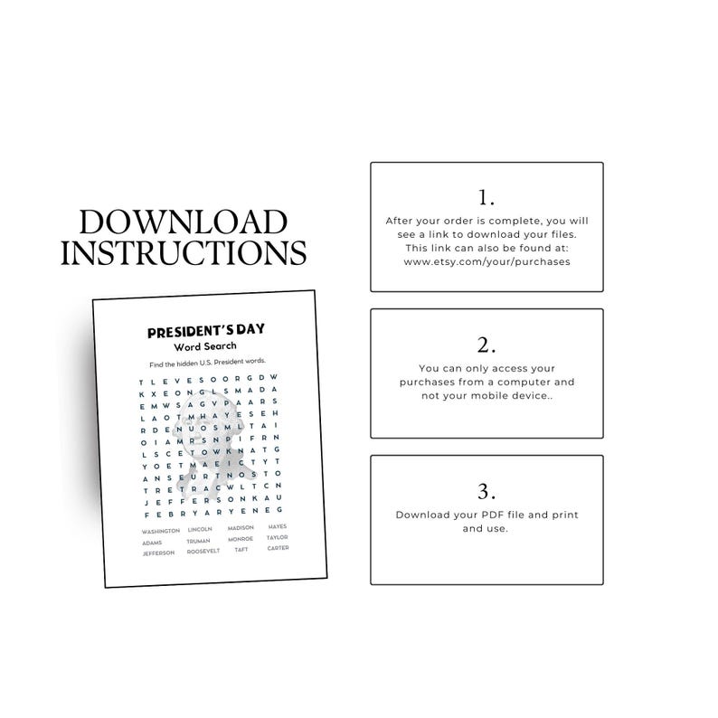 Presidents Day Crossword Puzzle for Kids | Fun & Educational Printable ...
