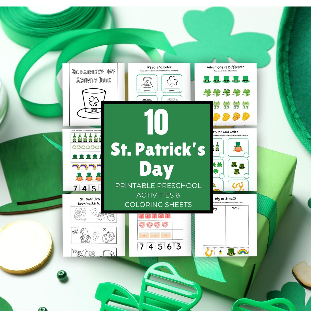 St. Patrick's Day Preschool Activity and Coloring Book | Printable ...
