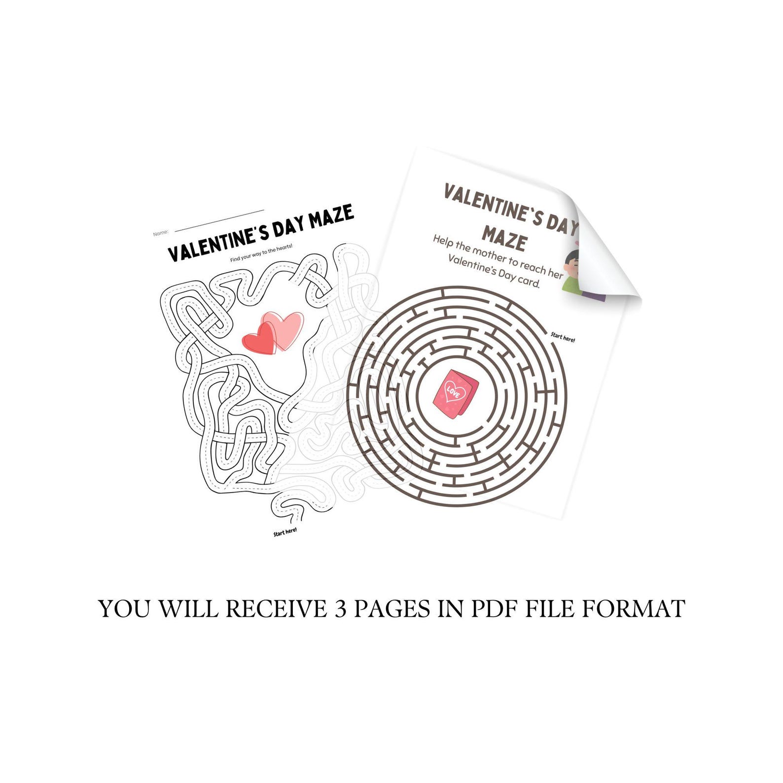 Printable Valentine's Day Mazes for Kids | Fun & Engaging Worksheet ...