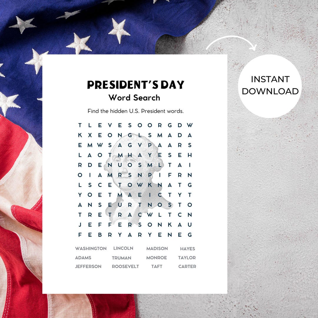 Presidents Day Crossword Puzzle for Kids | Fun & Educational Printable ...