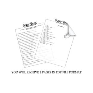 Super Bowl Football Trivia Party Game | Printable & Downloadable Party ...