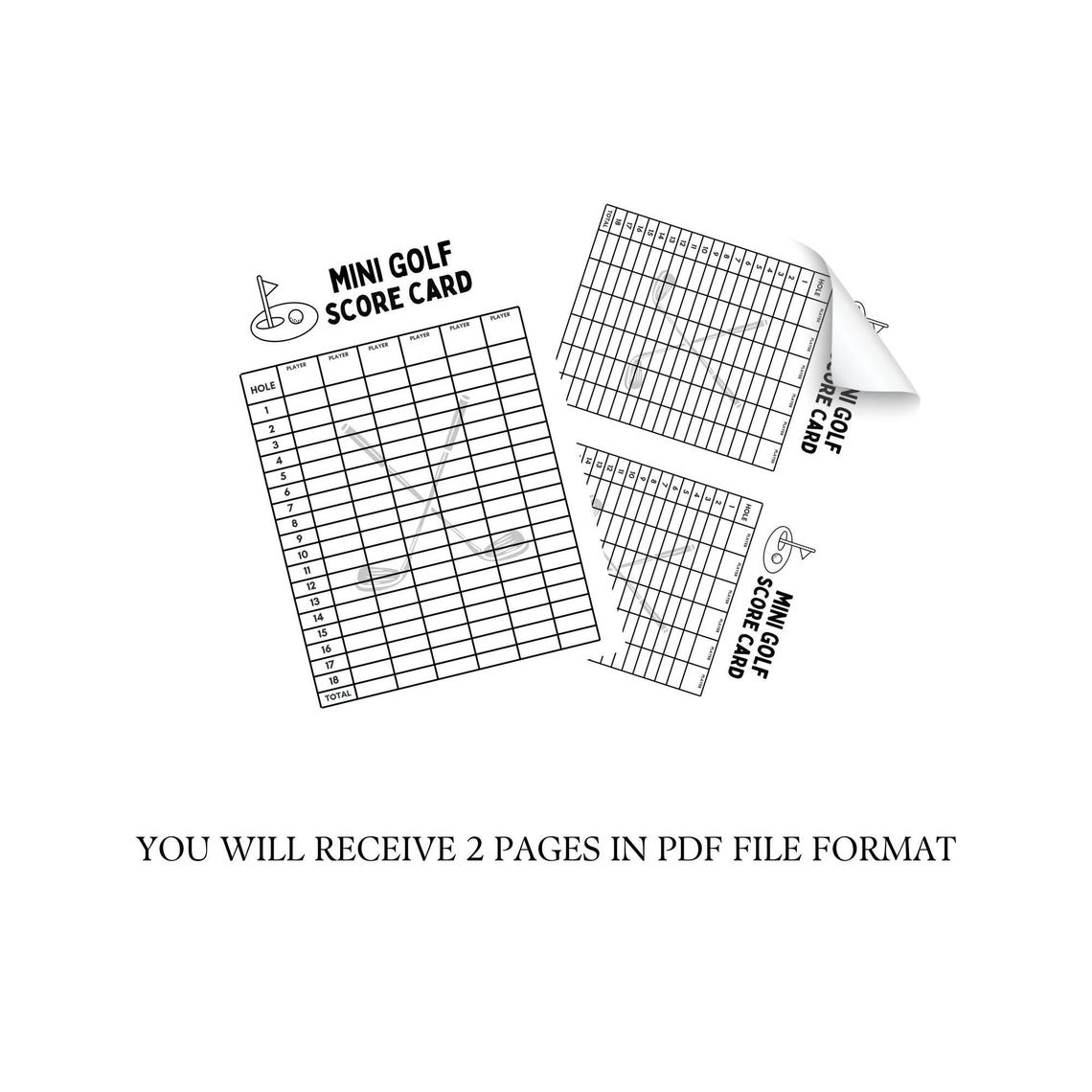 Mini Golf Score Card – Compact Scorekeeping Card for Golfers | Golf ...