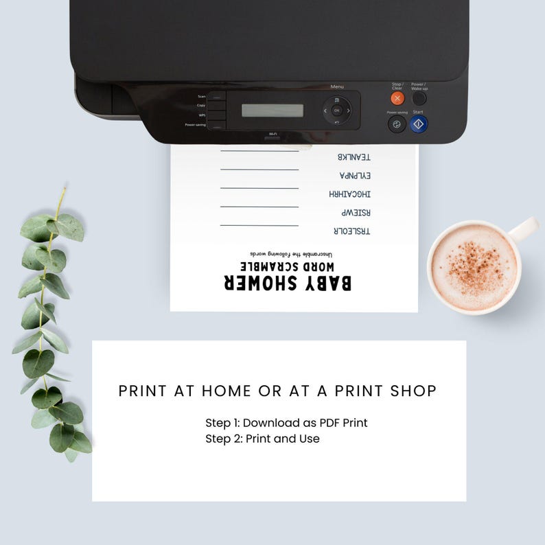 Baby Word Scramble Game | Printable Baby Shower Game | Baby Word Puzzle ...
