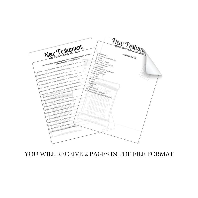 New Testament Bible Trivia Game for Kids - Fun and Educational ...