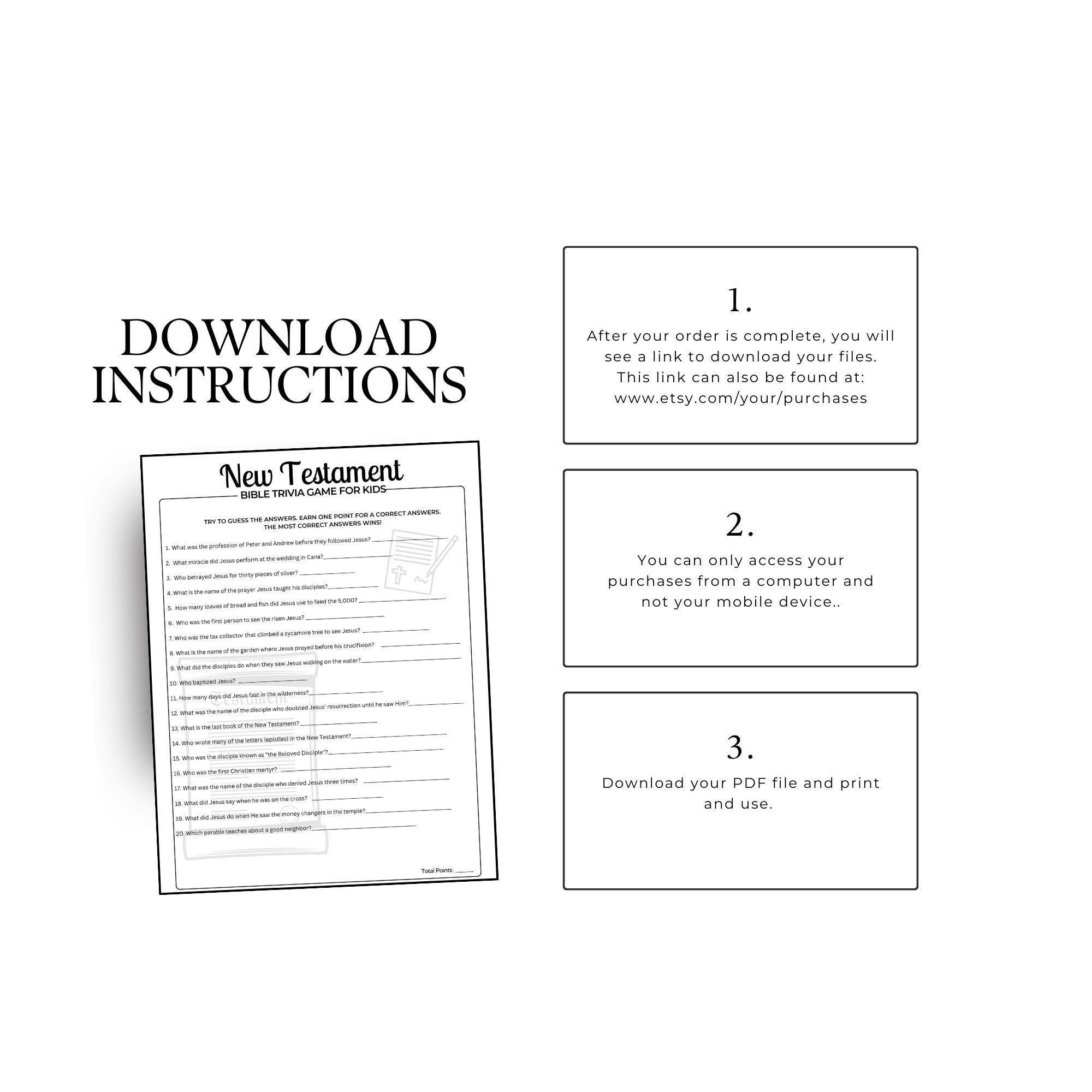 New Testament Bible Trivia Game for Kids - Fun and Educational ...