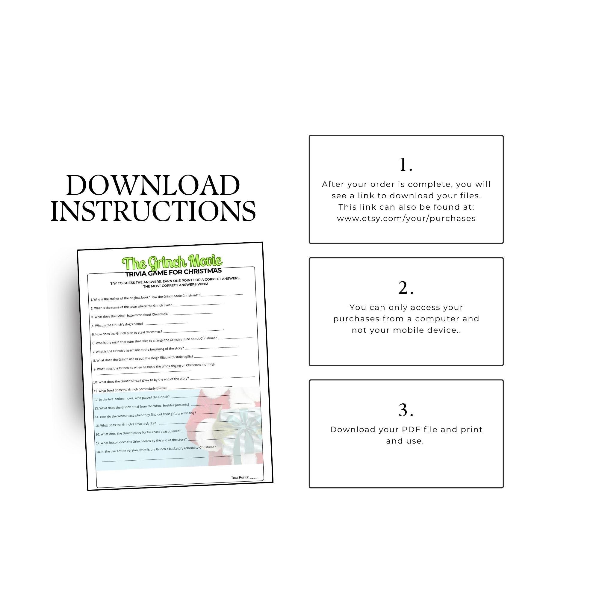 The Grinch Movie Trivia Game | Christmas Movie Trivia for Kids and ...