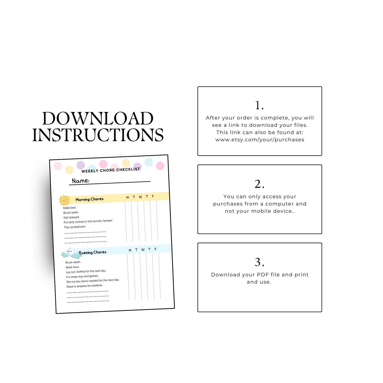 Printable Weekly Chore Chart for Toddlers and Preschoolers | Fun ...