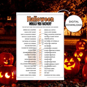 Halloween Would You Rather Game for Kids - Etsy