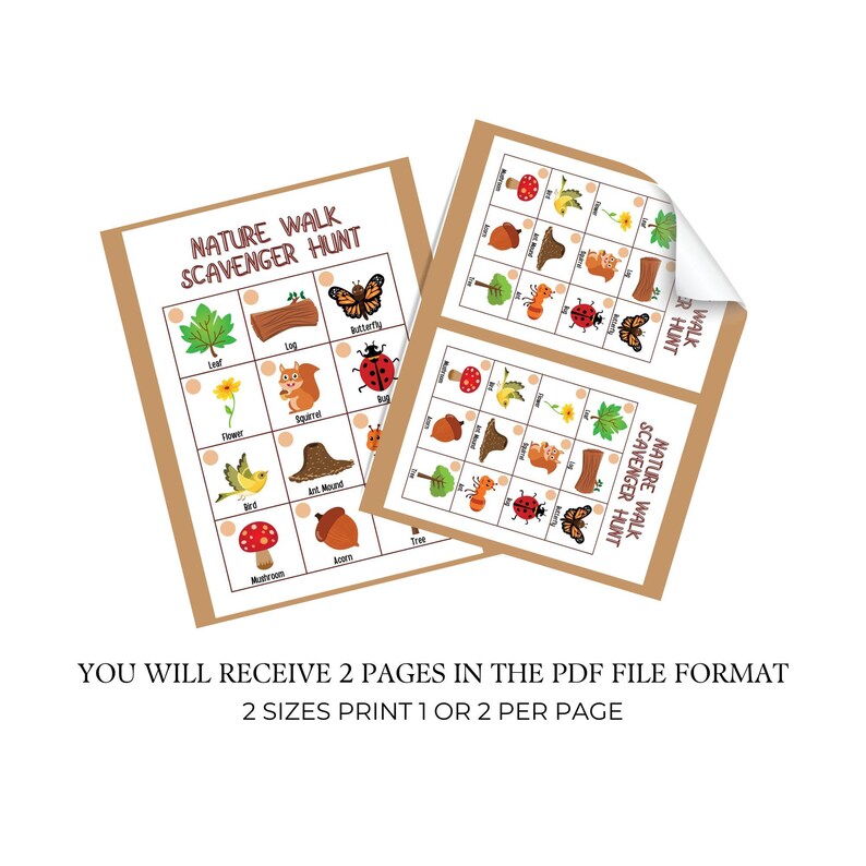 Nature Walk Scavenger Hunt Printable for Kids - Etsy