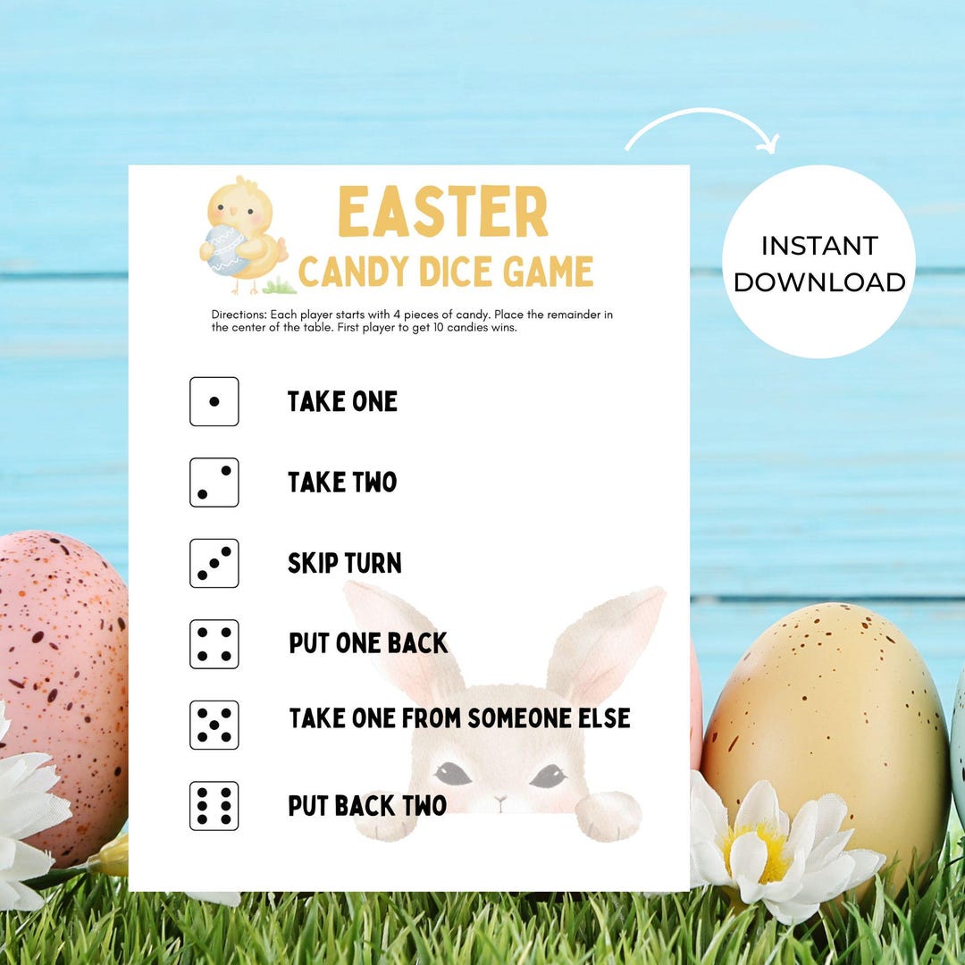 Easter Candy Dice Game for Kids | Fun Easter Activity & Game | Perfect ...