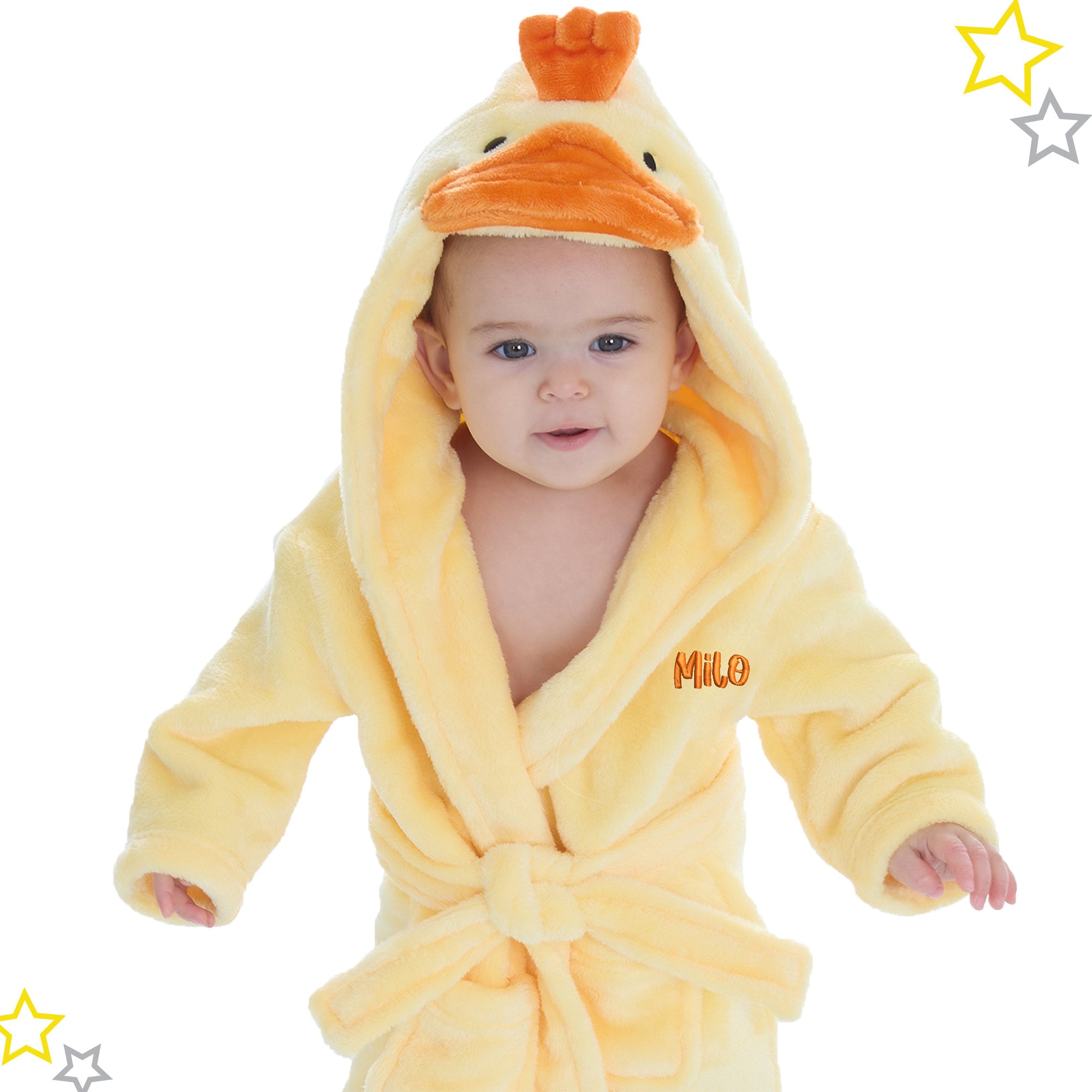Personalised Baby Girl Boy Newborn Robe Animal Hooded Cute Baby Shower ...