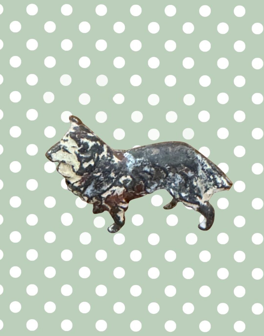Miniature Tan & Cream Farm Dog | 1920s Britains Hand-painted Lead ...