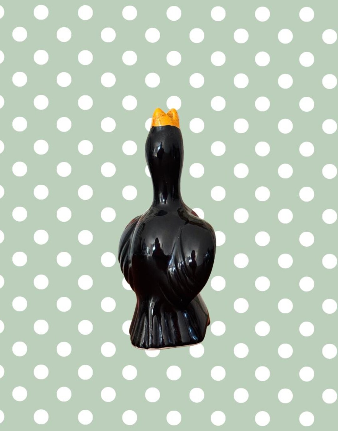 Vintage Traditional Black Bird Pie Vent With Yellow Beak | Iconic ...