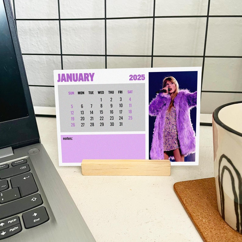 Taylor Swift 2025 Calendar Eras Tour Aesthetic Desk Calendar With ...
