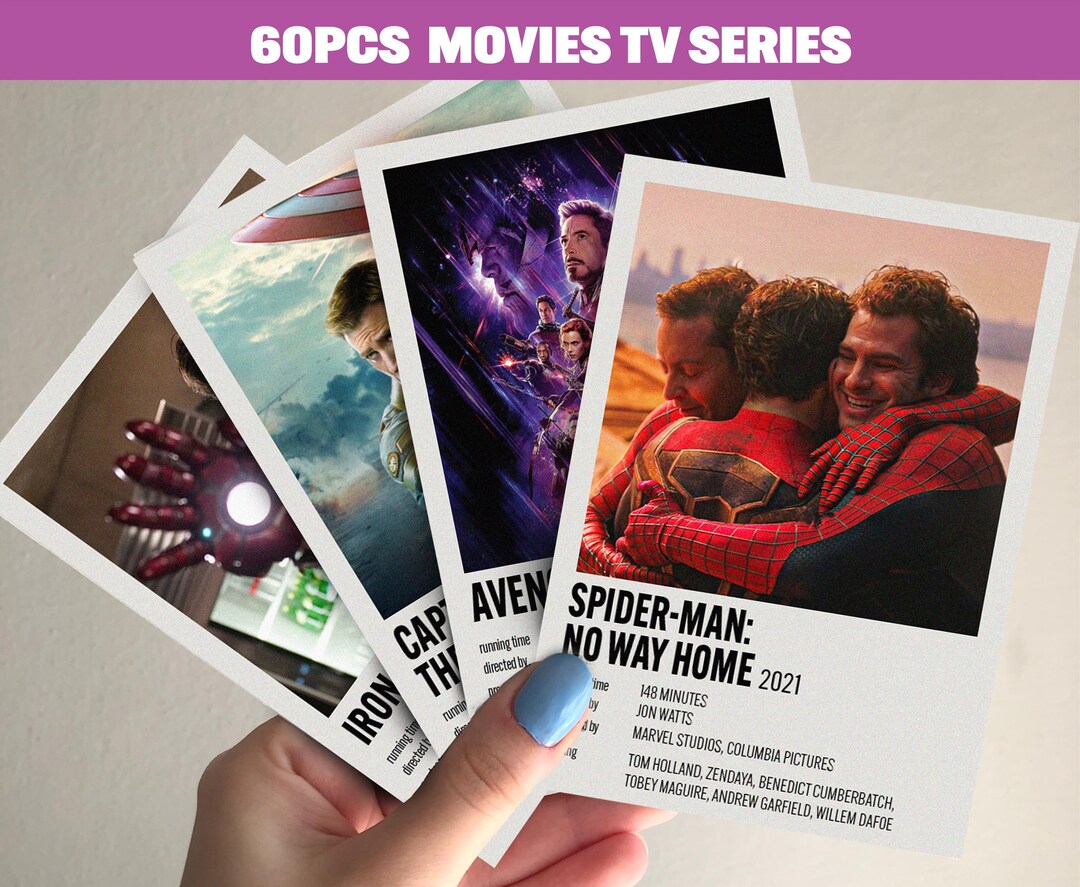 60 PCS Set of Super Hero Movies Print Aesthetic Personalized Mini ...