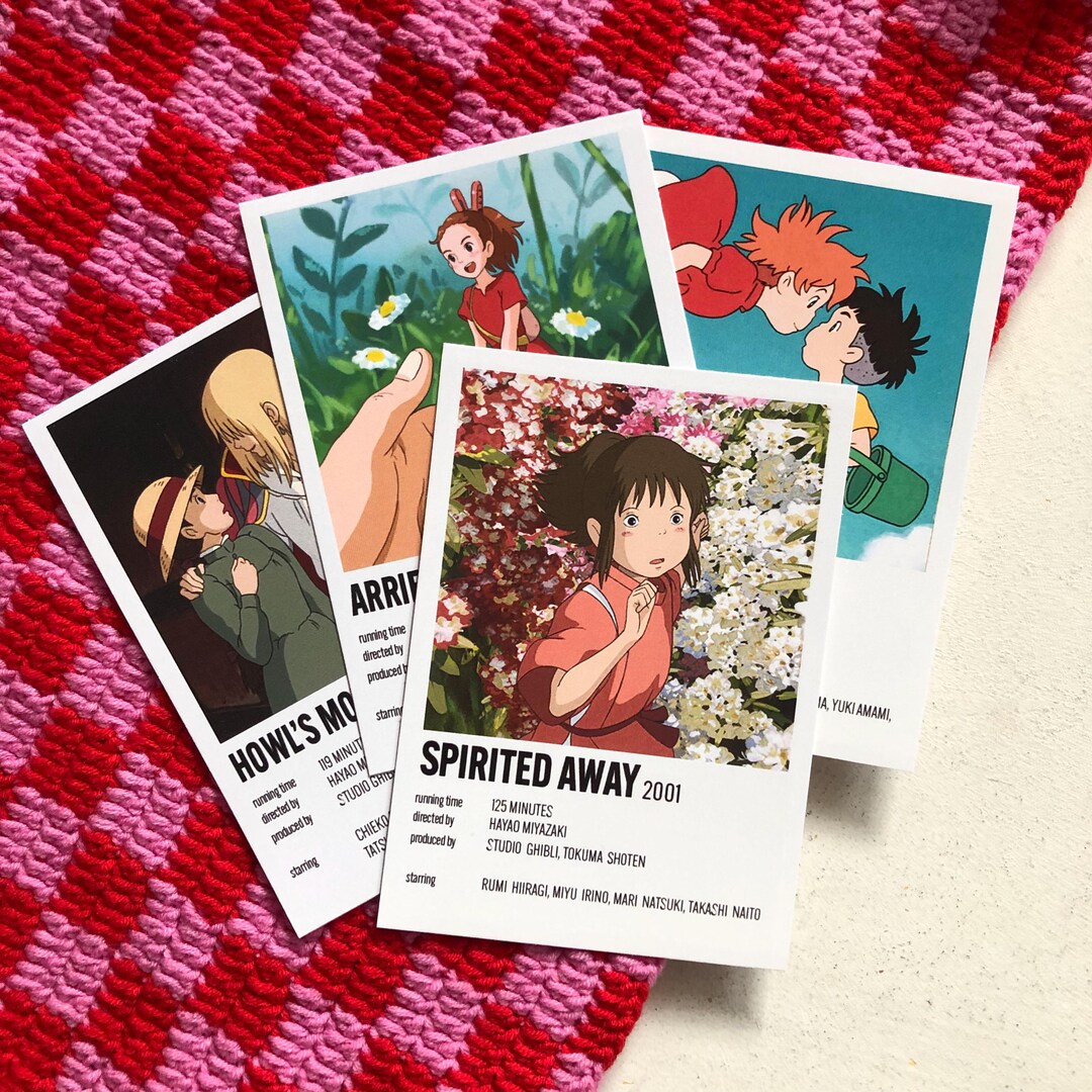 10 PCS Set of Japanese Animation Movies Print Aesthetic Mini Posters ...