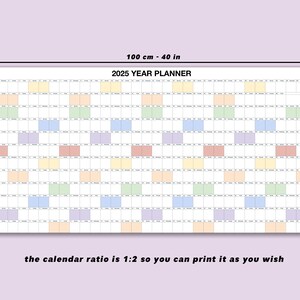 Giant 2025 Year Wall Planner | Printable Calendar | Yearly Planner ...
