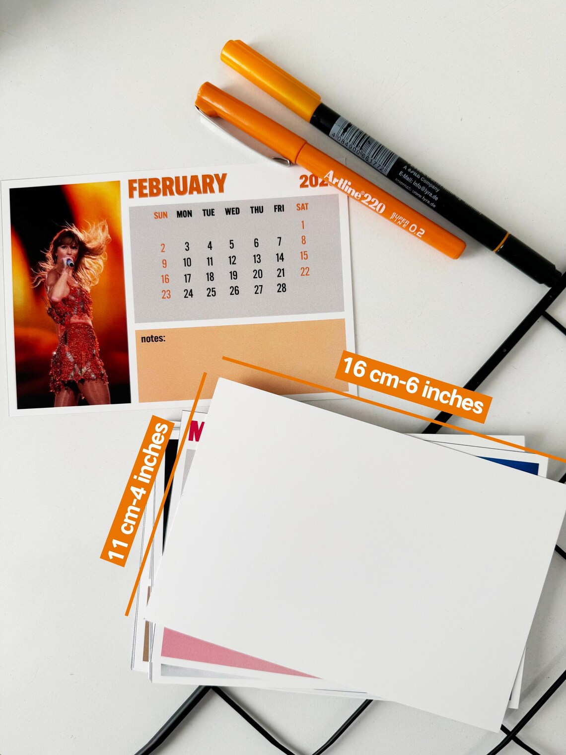 Taylor Swift 2025 Calendar Eras Tour Aesthetic Desk Calendar With ...