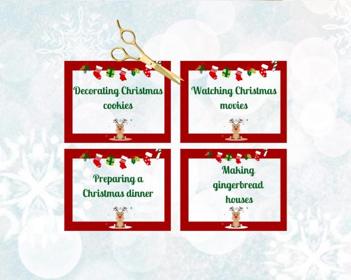 Christmas Charades, Christmas Games, Stocking Stuffer, Fun Christmas ...