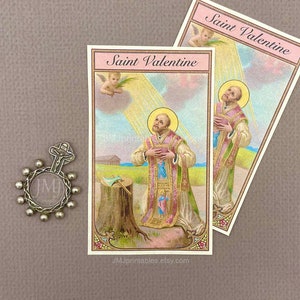 Saint Valentine Holy Card PRINTABLE, Digital PDF Holy Card, Catholic ...