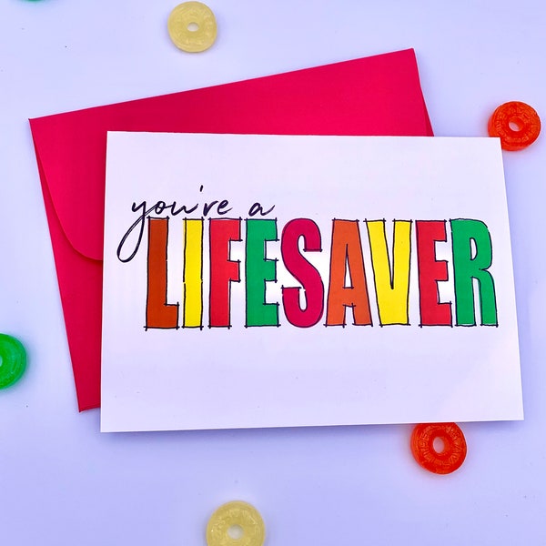 Lifesaver Thank You - Etsy