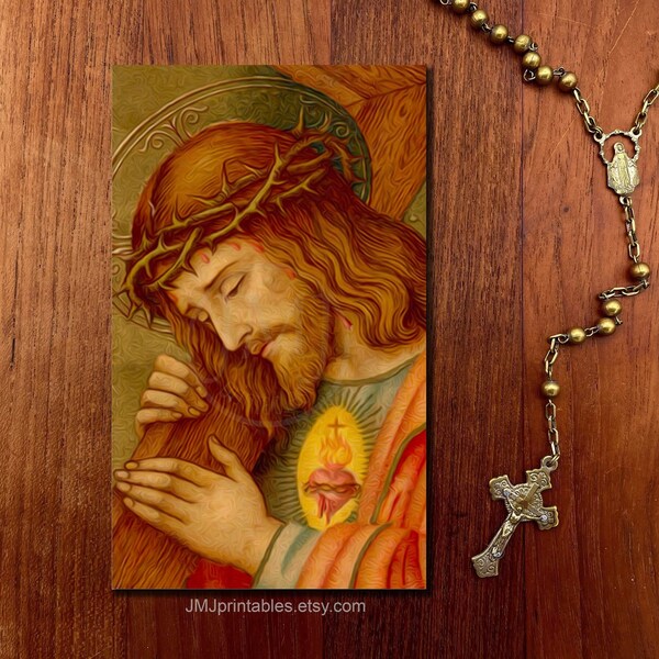 Jesus Holy Card Download - Etsy