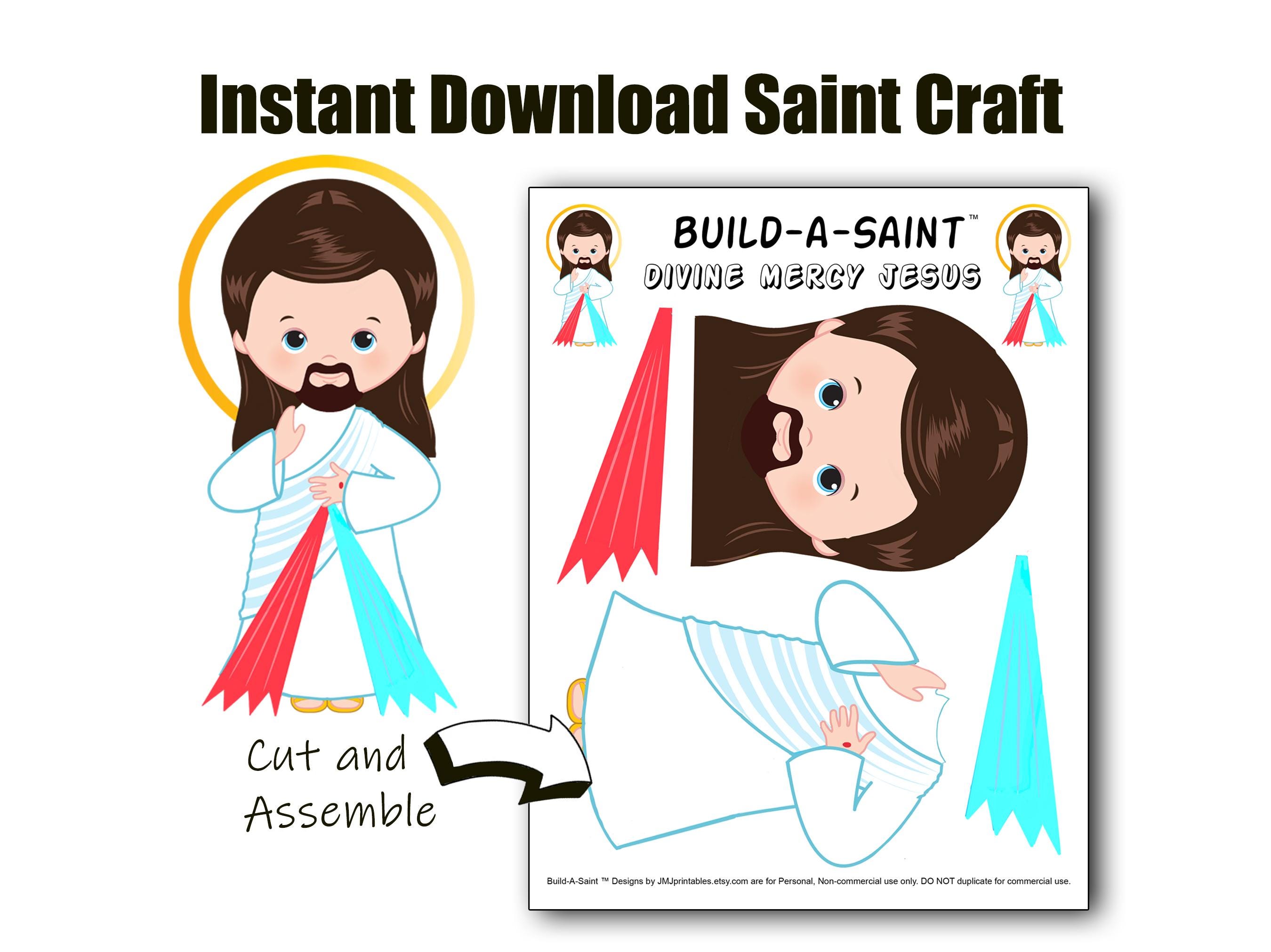 Divine Mercy Sunday Day Craft Kit Bundle - Catholic Kid Easter Paper ...