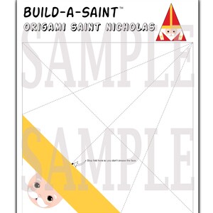 Saint Nicholas Craft Catholic Origami St Nick Printable Paper Ornament ...