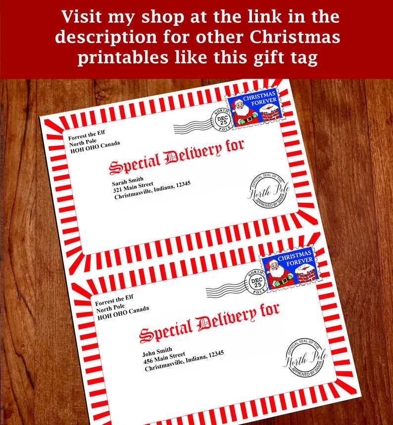 Editable Letter From Santa Claus Printable Christmas Letter | Etsy