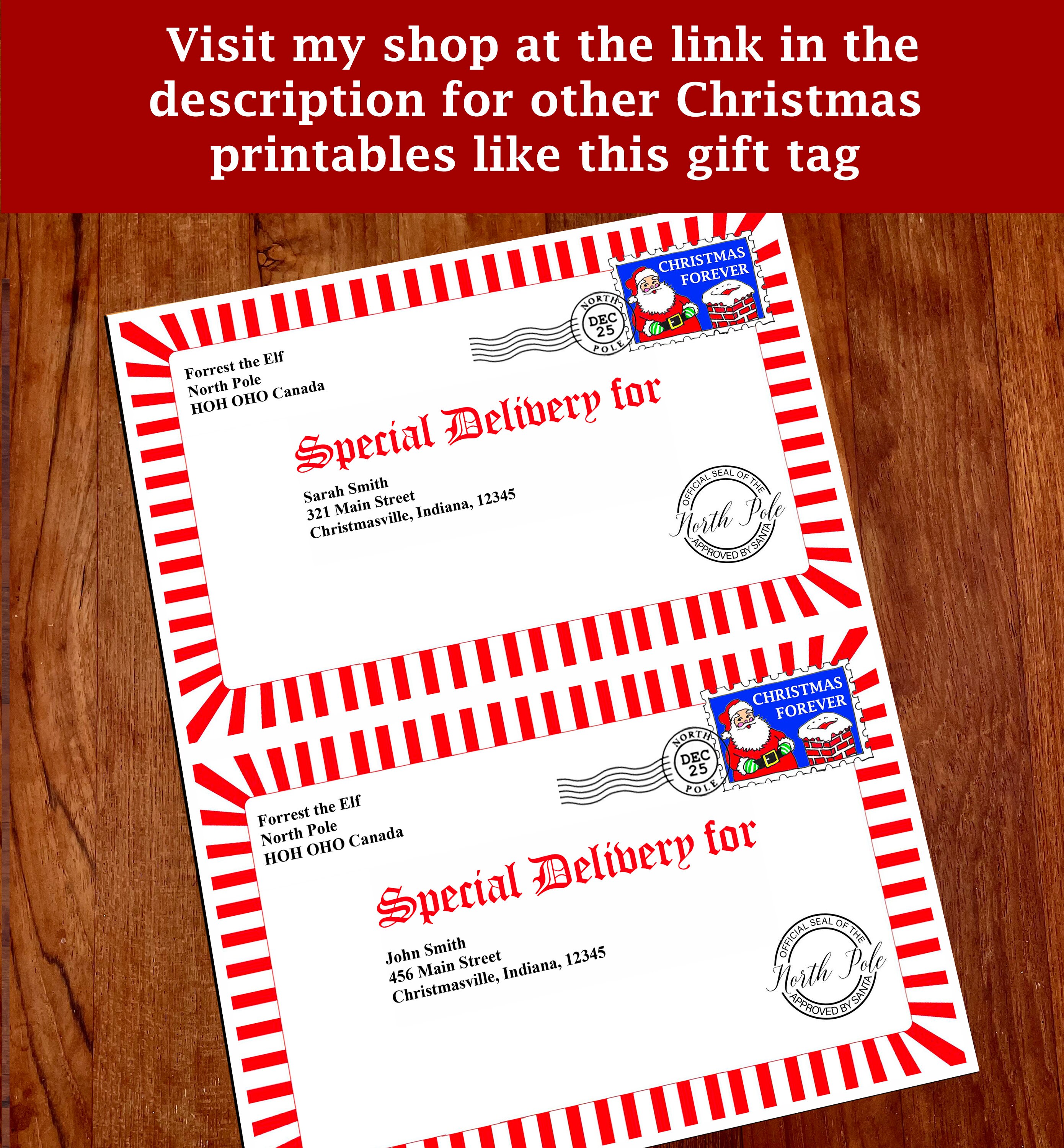 Editable Letter From Santa Claus Printable Christmas Letter | Etsy