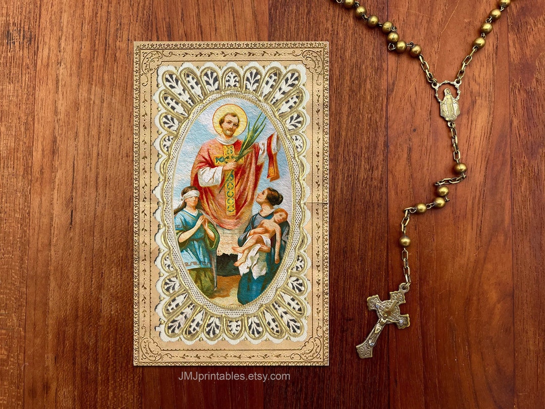 Saint Valentine Holy Card PRINTABLE Catholic Valentine Digital Instant ...